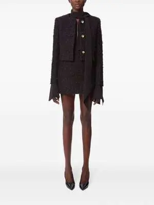 Nina Ricci Frayed Tweed Crop Jacket