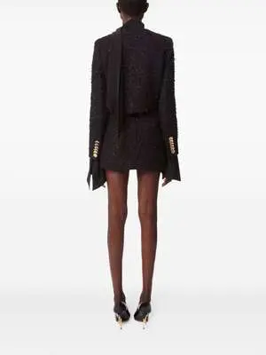 Nina Ricci Frayed Tweed Crop Jacket