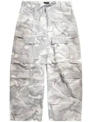 Balenciaga Cargo Camo-print Cotton Trousers