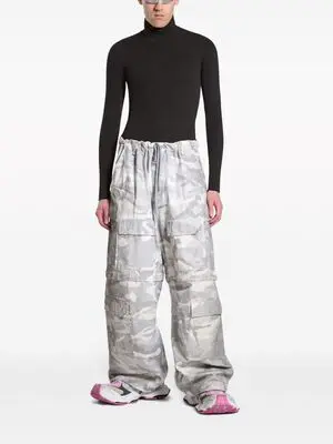 Balenciaga Cargo Camo-print Cotton Trousers