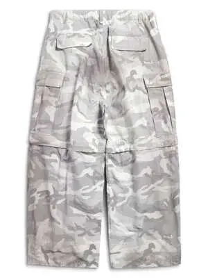 Balenciaga Cargo Camo-print Cotton Trousers