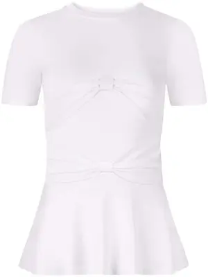 Nina Ricci Bow Detailed T-shirt - White