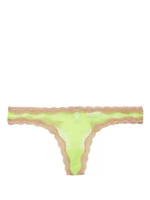 FLEUR DU MAL Sheer Tulle Thong - Green