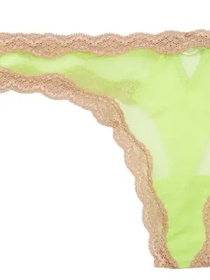 FLEUR DU MAL Sheer Tulle Thong
