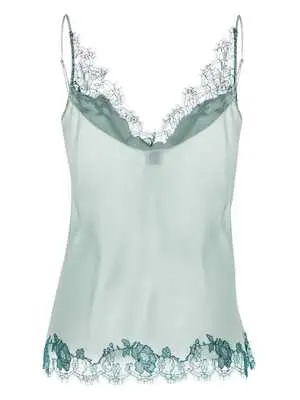 Carine Gilson Lace-trim Silk Camisole