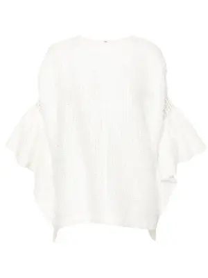 Junya Watanabe Flared-cuffs Bouclé Blouse