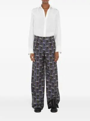 Burberry Silk Straight-leg Trousers