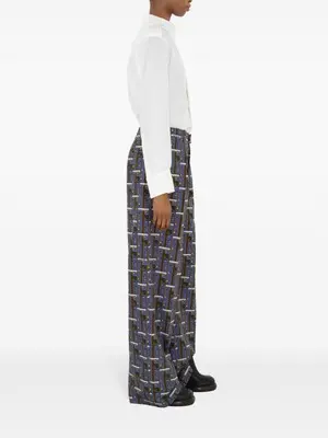 Burberry Silk Straight-leg Trousers