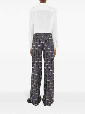 Burberry Silk Straight-leg Trousers