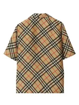 Burberry Nova Check Silk Shirt - Neutrals