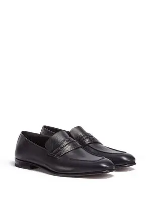Zegna Leather Loafers - Black