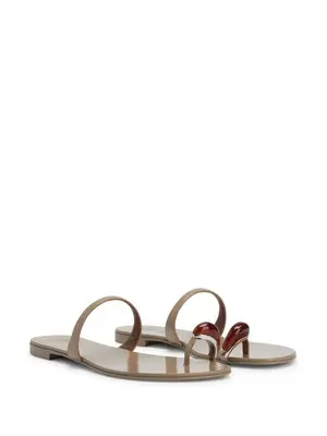GIUSEPPE ZANOTTI Acates Ring Leather Sandals