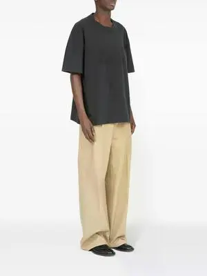 MAISON MARGIELA Logo-embroidered Cotton T-shirt - Black