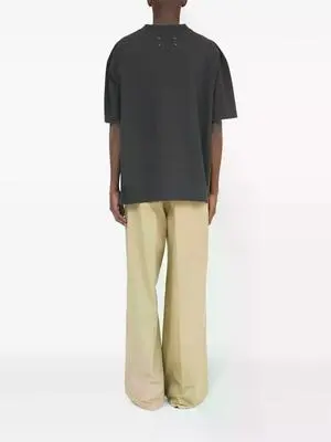 MAISON MARGIELA Logo-embroidered Cotton T-shirt - Black