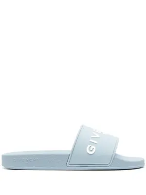 Givenchy Logo-embossed Slides - Blue