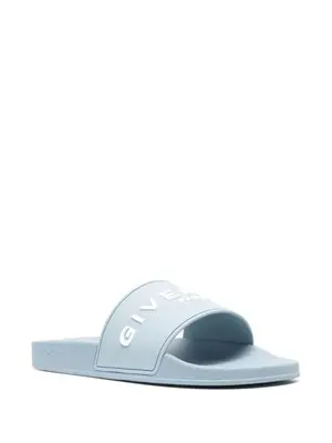 Givenchy Logo-embossed Slides - Blue