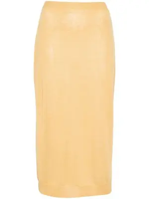 Yellow Midi Skirts