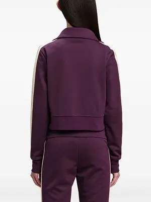 Palm Angels Logo-embroidered Cropped Jacket - Purple