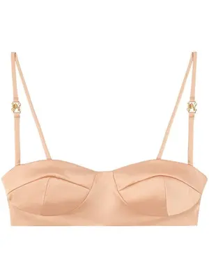 Palm Angels Logo-plaque Balconette Bra
