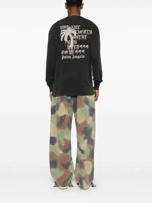 Palm Angels Monogram-print Cotton T-shirt