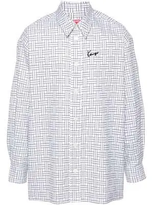 Kenzo Logo-embroidered Weave Shirt