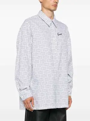 Kenzo Logo-embroidered Weave Shirt