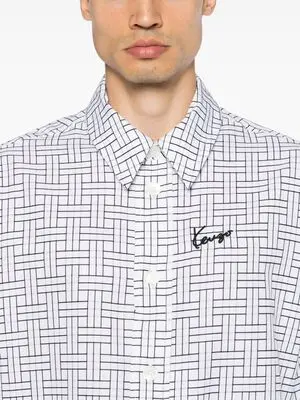 Kenzo Logo-embroidered Weave Shirt