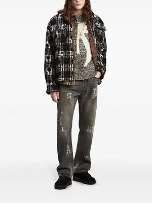Palm Angels Palm Tree Print Jumper - Grey