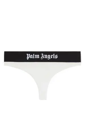 Palm Angels Logo-waistband Brazilian Briefs - White