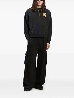 Palm Angels Burning Palm Cotton Hoodie