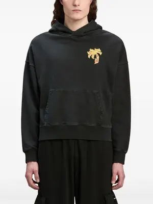 Palm Angels Burning Palm Cotton Hoodie
