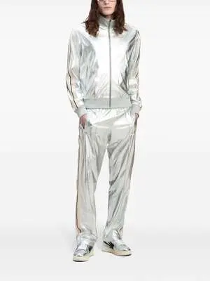 Palm Angels Metallic-finish Leather Jacket