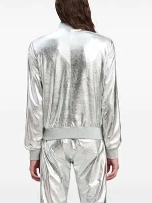 Palm Angels Metallic-finish Leather Jacket