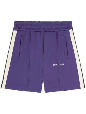 Palm Angels Logo-print Track Shorts - Blue