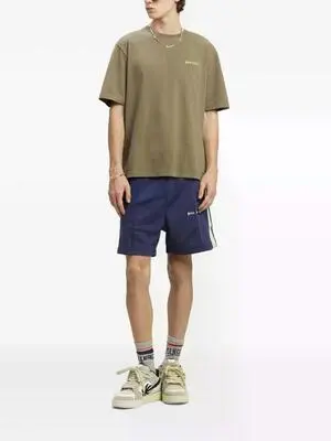 Palm Angels Logo-print Track Shorts - Blue