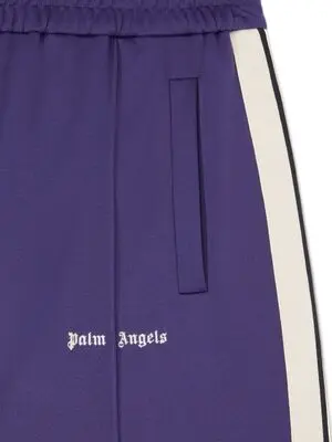 Palm Angels Logo-print Track Shorts - Blue