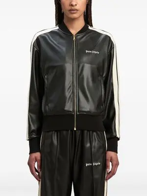 Palm Angels Logo-embroidered Bomber Jacket - Black