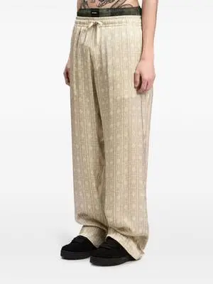 Palm Angels Monogram-jacquard Wide-leg Trousers