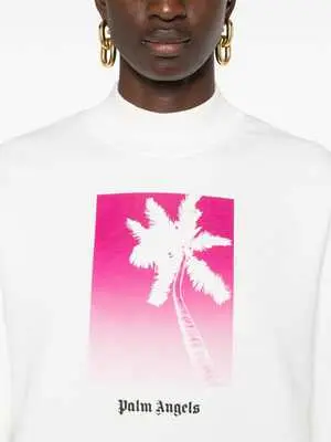 Palm Angels Palm Tree-print Cotton Sweatshirt