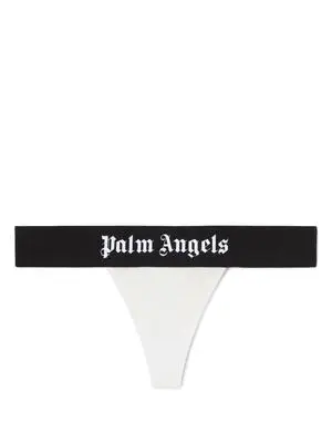 Palm Angels Logo-waistband Thong - White