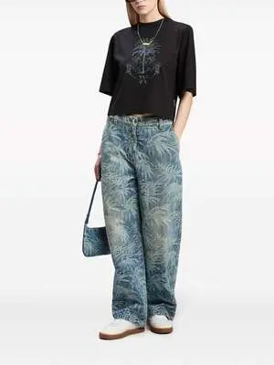 Palm Angels Palms Pencil Cropped Top