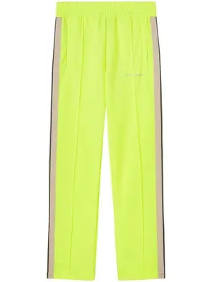 Palm Angels Logo-embroidered Straight-leg Track Pants - Yellow