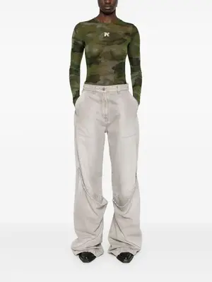 Palm Angels Embroidery-logo Camouflage Bodysuit