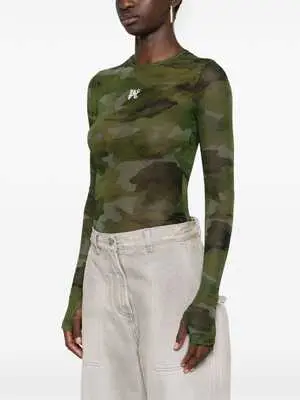 Palm Angels Embroidery-logo Camouflage Bodysuit