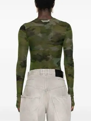 Palm Angels Embroidery-logo Camouflage Bodysuit