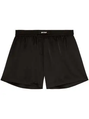 Palm Angels Logo-appliqué Boxer Shorts - Black