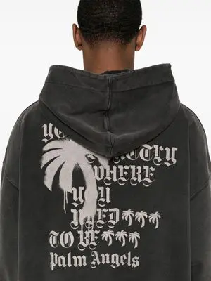 Palm Angels Monogram-print Cotton Hoodie
