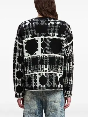 Palm Angels Intarsia-knit Monogram Jumper