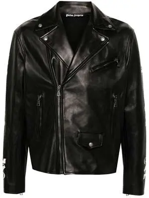 Palm Angels Monogram-print Leather Jacket