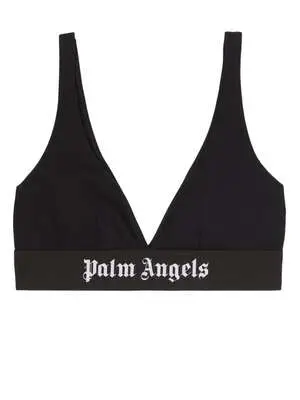 Palm Angels Logo-band Triangle Bra - Black